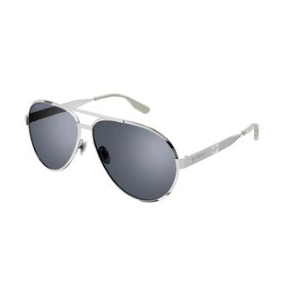 Gucci Sonnenbrille mit silbernem Rahmen - - Accessories - Herren - Grau - 64 MM
