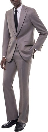 Fursac Costume ajust&eacute; en laine &agrave; chevrons - Taille 44 - Homme