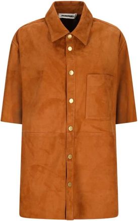 Darkpark Darkpark, Homme, Chemises, Beige, Taille: M Vale Camicia in Camoscio