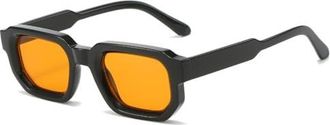 Generic Lunettes De Soleil Carr&eacute;es &Agrave; Petite Monture For Hommes Et Femmes, UV400, For Photographie De Rue De Vacances(Orange)