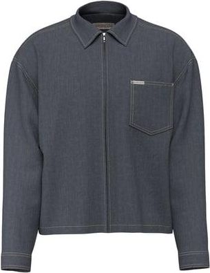 Guess Veste denim droite col classique en coton