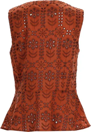 Paul Smith Perforated Pattern Blouse - Brown