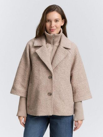 Tom Tailor Sommerjacke Jacken Boucl&eacute; Cape Jacke im 2-in-1-Look