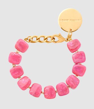 Vanessa Baroni Bracelet Mini Organic Shaped Raspberry Marble