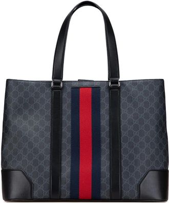 Gucci Shopper - Large GG Supreme Web Tote - Gr. unisize - in Schwarz - f&uuml;r Damen