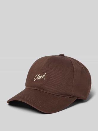 Closed Base Cap aus reiner Baumwolle mit Logo-Stitching
