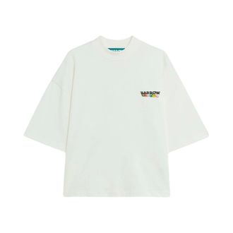 Barrow Barrow, Femme, Tops, Blanc, Taille: 38 FR Jersey T-Shirt