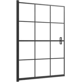 vidaXL Cabine de douche esg 100x140 cm Noir - Vidaxl