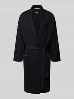 HUGO BOSS Bademantel mit Kontrasttaschen Jersey-Detail