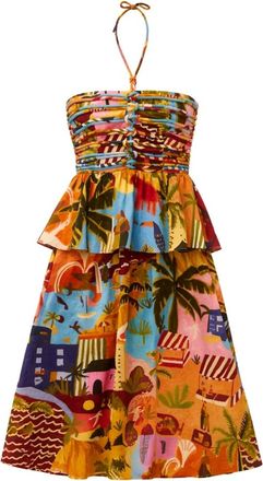 Farm Rio Farm Rio, Femme, Robes, Multicolore, Taille: 38 FR Tropical Painting Dress