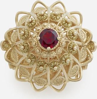 Dolce & Gabbana Ring Filigrana 18-karätiges Gelbgold Und Rhodolith-granat - Frau Ringe Gold 48