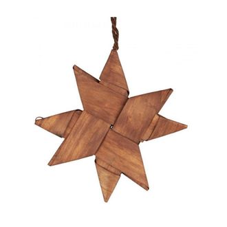 Ib Laursen Stern zum h&auml;ngen geflochten Spanholz medium B: 12,5 H: 12,5