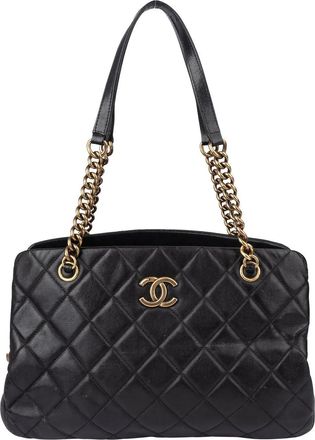 Chanel Crossbody Bags - Chanel Quilted Leather CC Shoulder Bag - Gr. unisize - in Schwarz - f&uuml;r Damen