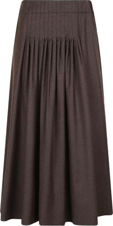 Max Mara Flanell-Midirock - - Skirts - Damen - Braun - XS