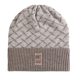 Knit Factory Bonnet Dusk - Bonnet Femme et Homme - Beanie Hiver - Bonnet Chaud - Bonnet tricot&eacute; - Marron/Iced Clay - One Size - 30% Laine, 70% Acrylique