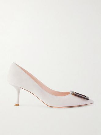 Roger Vivier Escarpins En Daim &Agrave; Boucles Viv In The City 65 - Gris