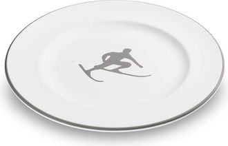 Gmundner Keramik Dessertteller Gourmet Durchmesser: 22 cm grauer Toni Geschirr, handgemacht in Österreich