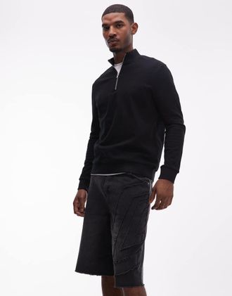 Umbro Drill - Short en jean - Noir d&eacute;lav&eacute;