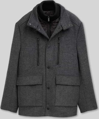 Tom Tailor Regular Fit Funktionsjacke aus Wollmix
