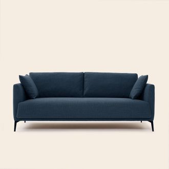 Madura Canapé 3 Places Odelle Natté bleu du Nord