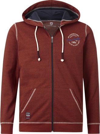 Jan Vanderstorm Herren Sweatjacke Jokora Mit Kapuze | Hoodie | Baumwoll-Mischung| Gro&szlig;e Gr&ouml;&szlig;en L-7xl rot, 4XL (XXXXL) - 68/70