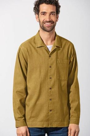 Hempage Hempage Herren vegan Hemd Leisure Erdnussbraun