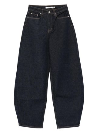 Gestuz GZmae HW barrel jeans - Bleu