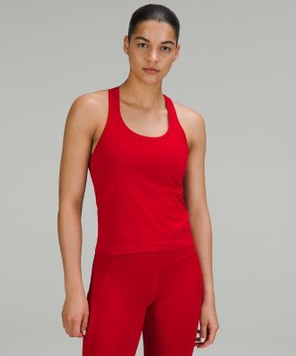 lululemon Swiftly Tech Tanktop mit Racerback 2.0 Taillenl&auml;nge f&uuml;r Frauen - Neon - Gr&ouml;&szlig;e 14