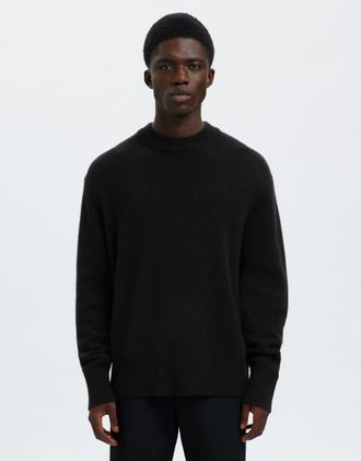 Selected Pull &agrave; enfiler en maille - Noir