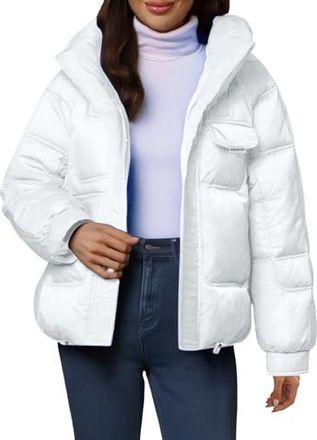 Generic Vestes dhiver pour femmes, grande taille, trench-coat britannique, v&ecirc;tements bouffants, d&eacute;contract&eacute;s, l&eacute;gers, manteaux en polaire &agrave; manches longues, v