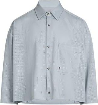 Merely Made Chemise droite ajour&eacute;e &agrave; poche plaqu&eacute;e