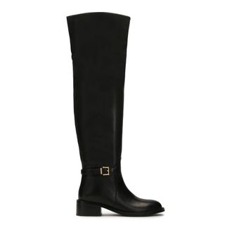 Kazar Leder-Musketiere mit flachen Abs&auml;tzen - - Shoes - Damen - Schwarzk - 38 EU