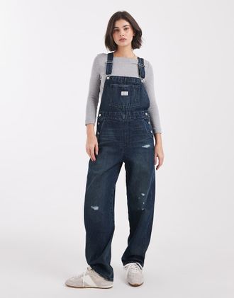Levi's Salopette en jean coupe vintage - Bleu fonc&eacute; d&eacute;lav&eacute;
