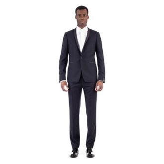 Tagliatore Blauer Anzug f&uuml;r besondere Anl&auml;sse mit Schalkragen - - Suits - Herren - Blau - XL