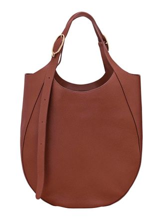 Longchamp Womens Shoulder Bag Le Foulonn&eacute; Brown Leather Calf