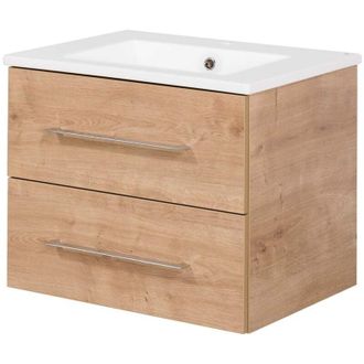 Fackelmann Waschtischunterschrank inkl. Keramikbecken b.perfekt / Soft-Close-System / Ma&szlig;e (b x h x t): ca. 63 x 51 x 48 cm