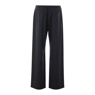 Lanvin Pantalon fluide en flanelle de laine - Homme - Pantalons - Gris - Taille: L