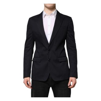 Dolce & Gabbana Dunkelblaue Taormina Blazer Jacke - - Suits - Herren - Blau - M
