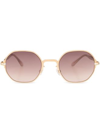 Mykita lunettes de soleil Santana &agrave; monture ovale - Or