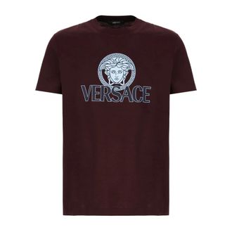 Versace Medusa Logo T-Shirt - - Tops - Herren - Braun - M