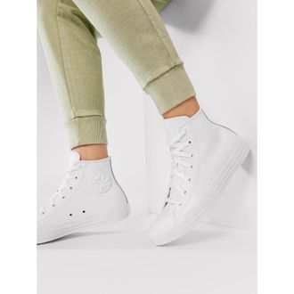 Converse Sneakers aus Stoff Converse Ct A/S Lthr Hi 1T406 Wei&szlig;