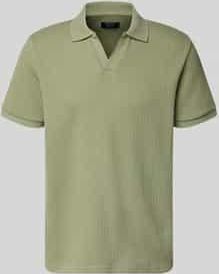 Mc Neal Regular Fit Strick-Poloshirt mit V-Ausschnitt