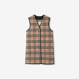 Burberry Herausnehmbares Futter aus Wolle und Kaschmir in Check, Size: 08