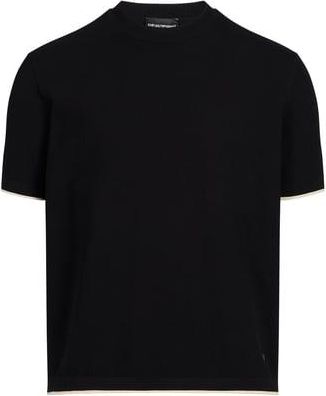 Emporio Armani T-shirt col rond en coton piqu&eacute;