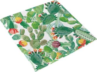 Mnsruu Sitzkissen mit Kaktus-Pflanzenbl&uuml;ten-Motiv, Memory-Schaum-Pads f&uuml;r Zuhause, K&uuml;che, Esszimmer, B&uuml;ro, St&uuml;hle, Autositze, 39,9 x 40,9 x 3 cm