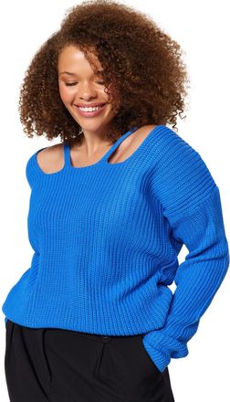 Trendyol Trendyol Womens Damen Gerade Lange &Auml;rmel Regul&auml;r Plus Size Sweater, Indigo, 5XL Gr&ouml;&szlig;en