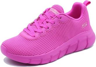 Skechers Femme Visionary Essence VISIONNAIRE Bobs B Flex, Hot Pink Knit/Trim, 35 EU
