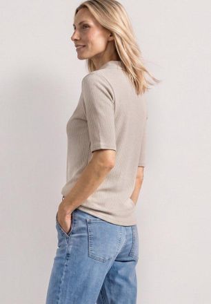 Street One T-Shirt mit Rippstrick-Struktur