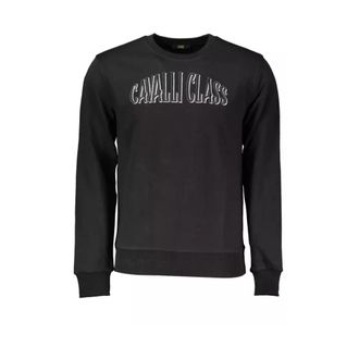 Cavalli Eleganter Bestickter Schwarzer Pullover - - Sweatshirts & Hoodies - Herren - Schwarzk - 2XL
