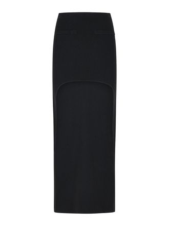 Courr&egrave;ges Jupe Midi - Noir